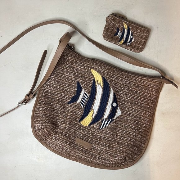 Vera Bradley | Bags | Vera Bradley Tropical Angel Fish Woven Straw ...